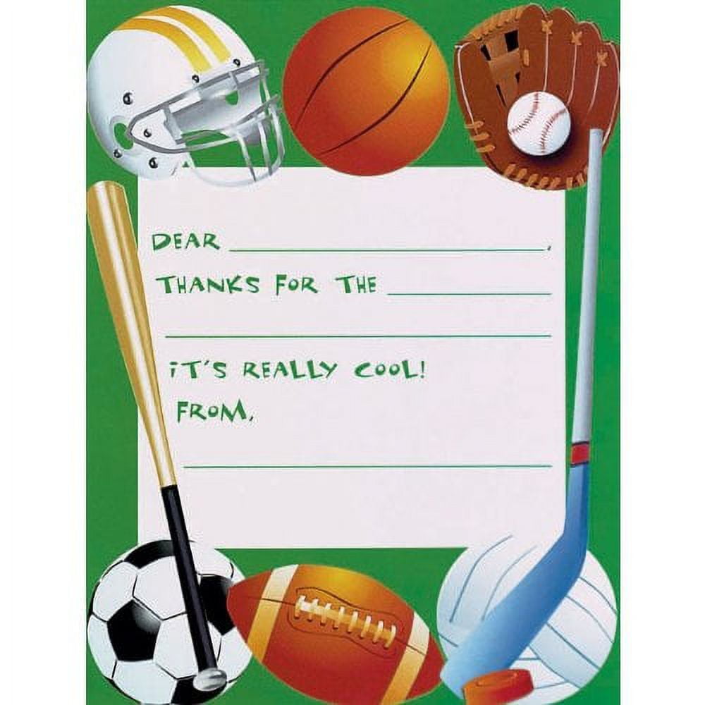 Amscan Thank You Card Game Day 8Ct - Walmart.com