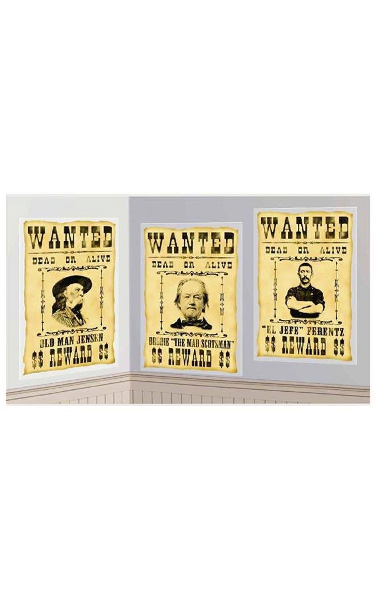 Amscan - Wanted Posters Add-Ons - Standard - Walmart.com