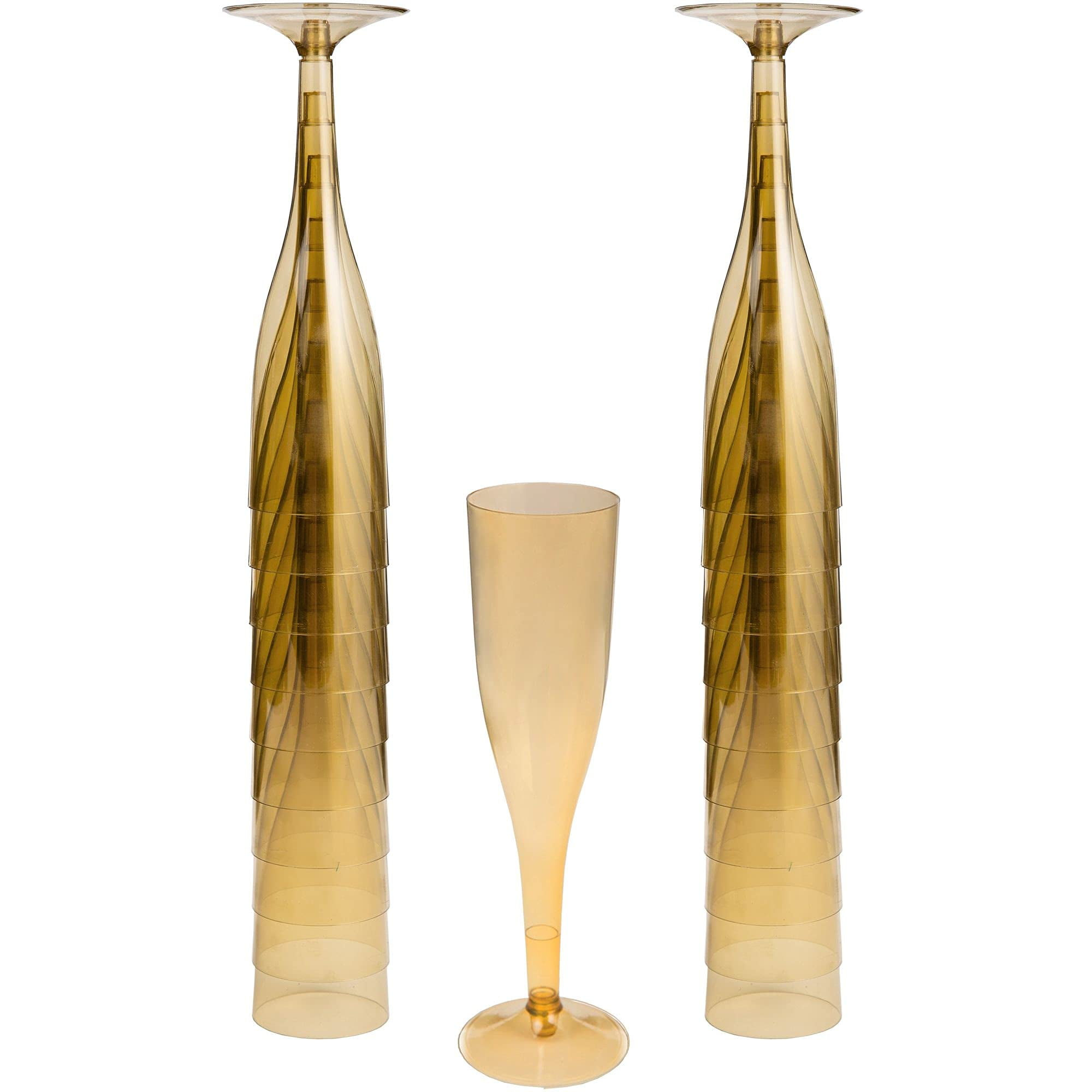 Amscan Wine Glass, 5.5 ounces, Gold - Walmart.com