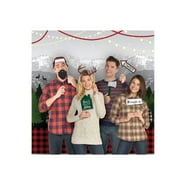 Danya B. Tabletop Red Christmas Snowman Winter Scene Diorama Lighted ...