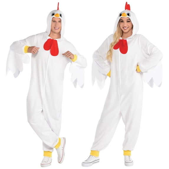Amscan Zipster Chicken Halloween Costume for Adults, Large/Extra Large ...