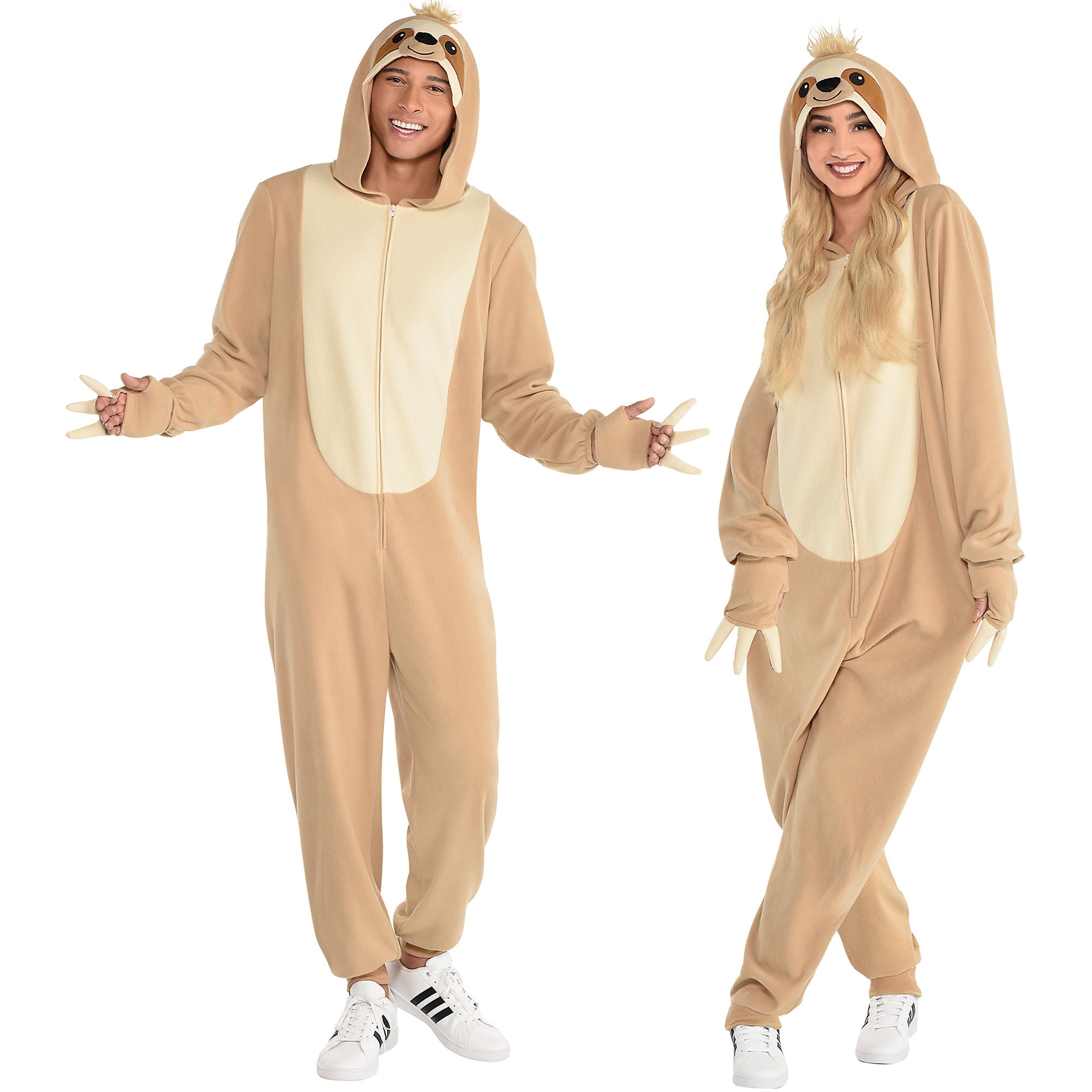 Amscan Zipster Sloth Halloween Costume for Adults, Small/Medium ...