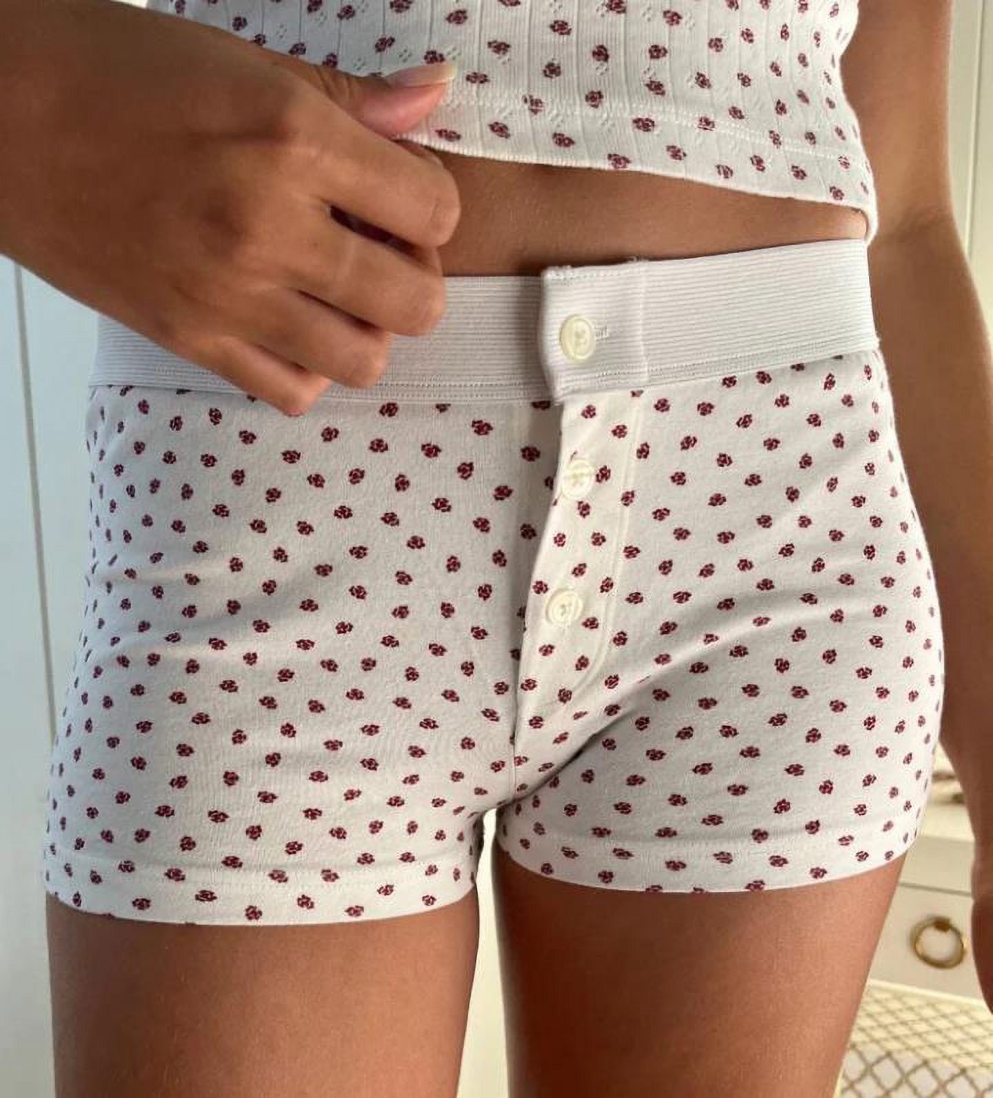 Amshibel Women Lounge Shorts Y2k Elastic Low Rise Pajama Shorts Floral ...