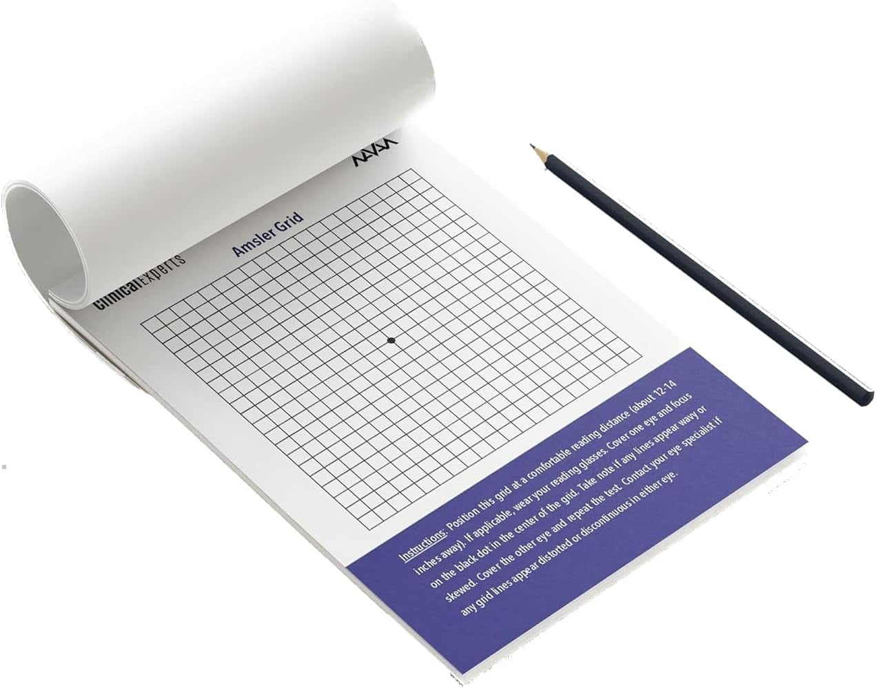 Amsler Eye Grid Note Pad - Daily Vision Screening Tool for Macular ...