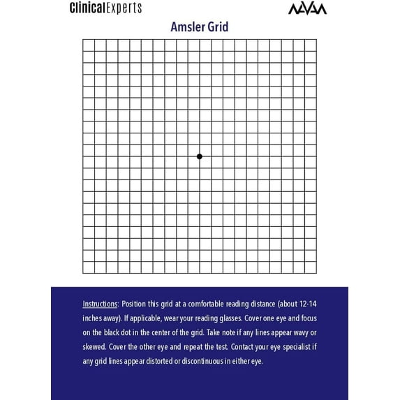 Amsler Eye Grid with Magnetic Back - Daily Vision Screening Tool for Macular Degeneration ...