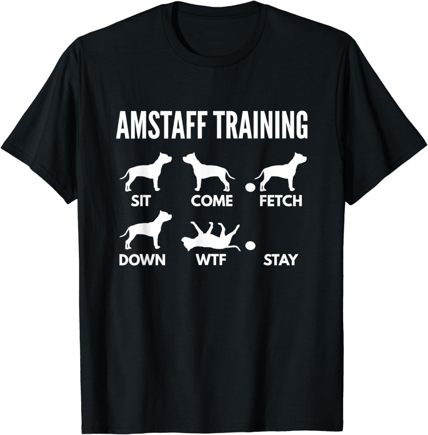 Amstaff Training for American Staffordshire Terrier Owners T-Shirt ...