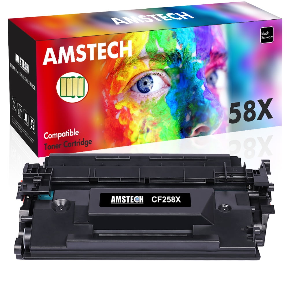 Amstech 1-Pack 58X WITH CHIP Toner Compatible for HP 58X 58A CF258A ...