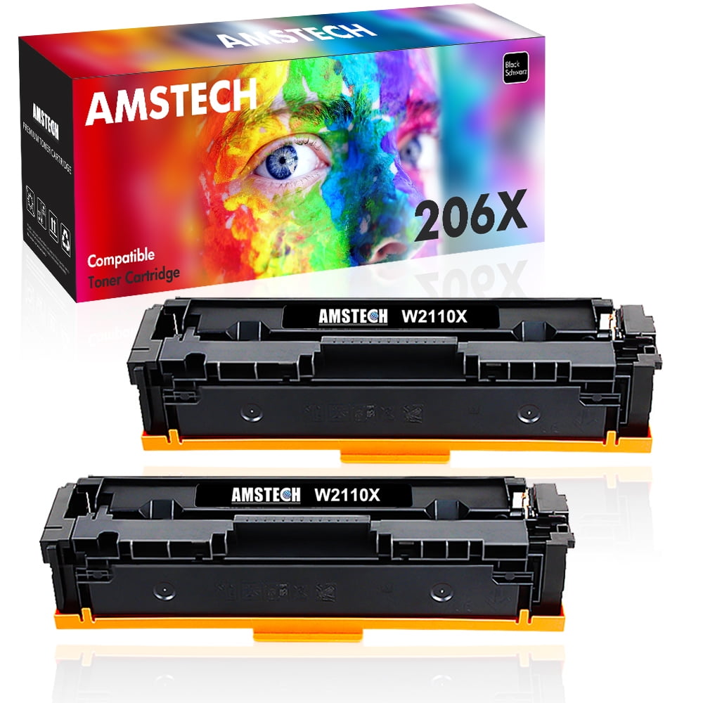 Amstech 2-Pack Compatible Toner for HP 206X W2110X, Pro M255dw M255nw ...