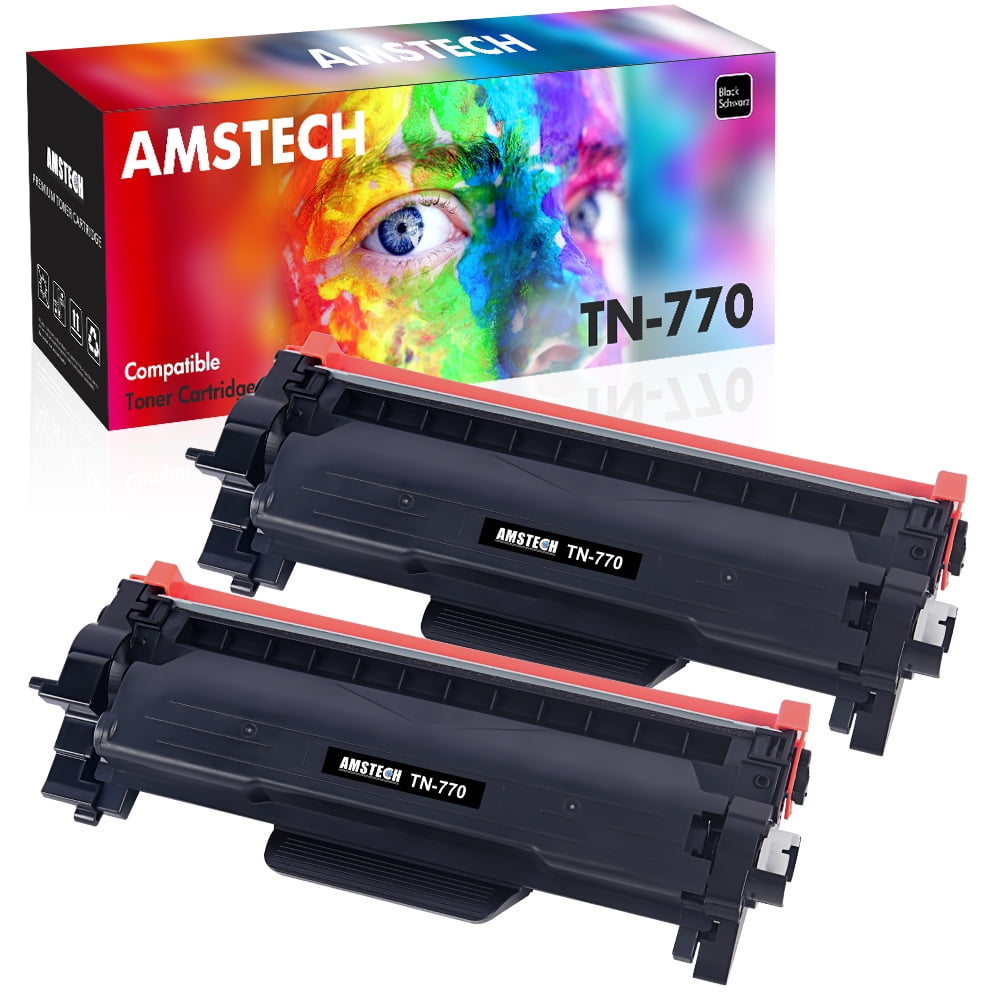 Amstech 2-Pack Compatible Toner for Brother TN-770 TN770 TN 770 High ...