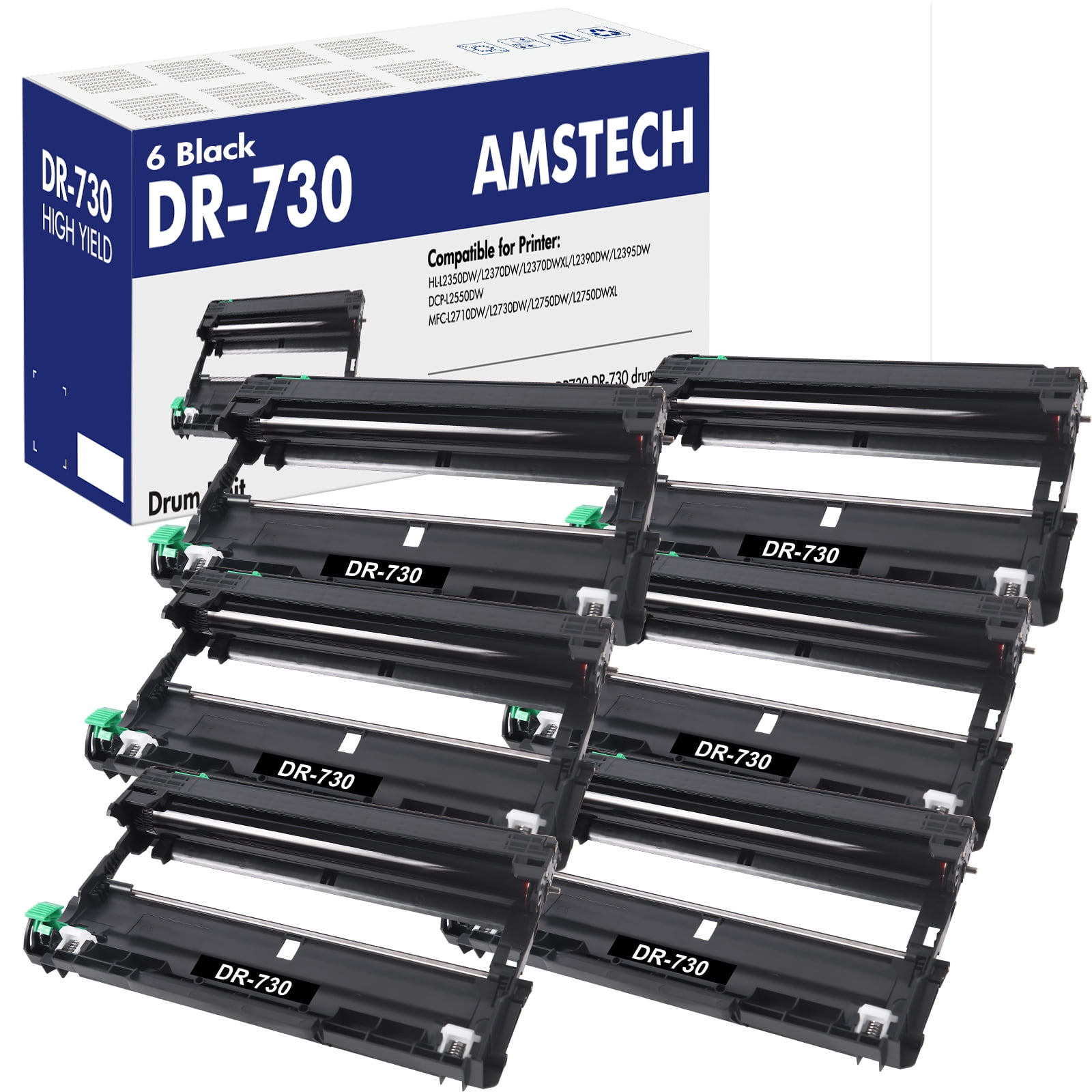 Amstech 6-Pack Compatible Drum Unit for Brother DR-730 DR730 DR 730 HL ...