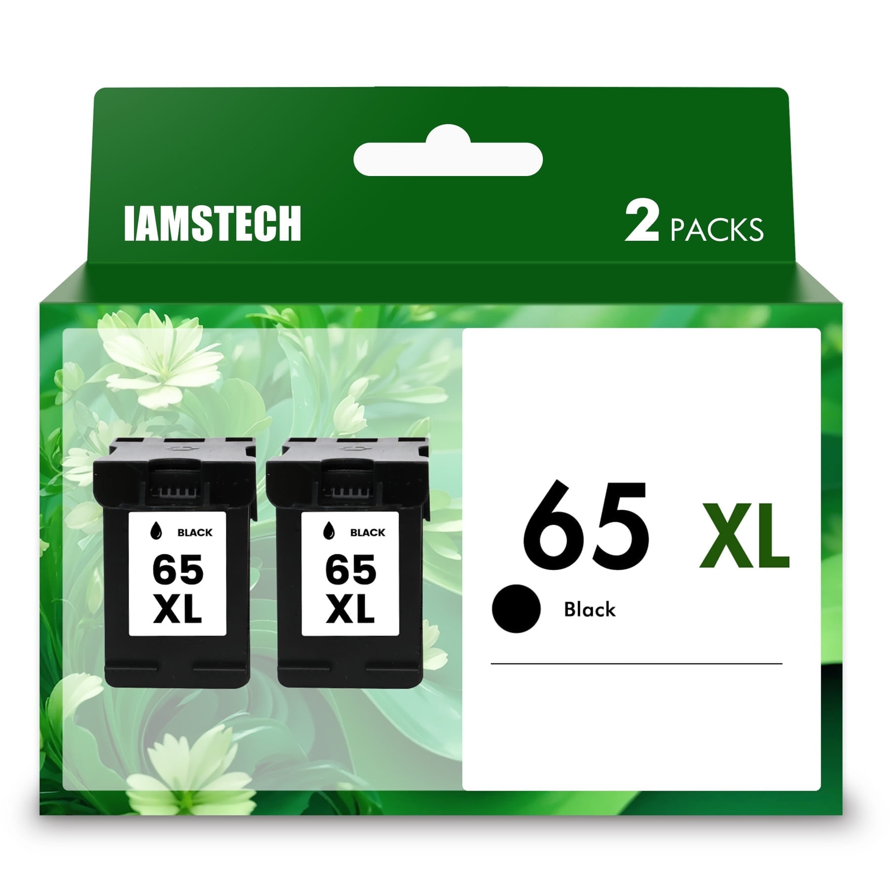 Amstech 65XL Black Printer Ink 2-Pack Ink Compatible for HP 65XL 750 ...