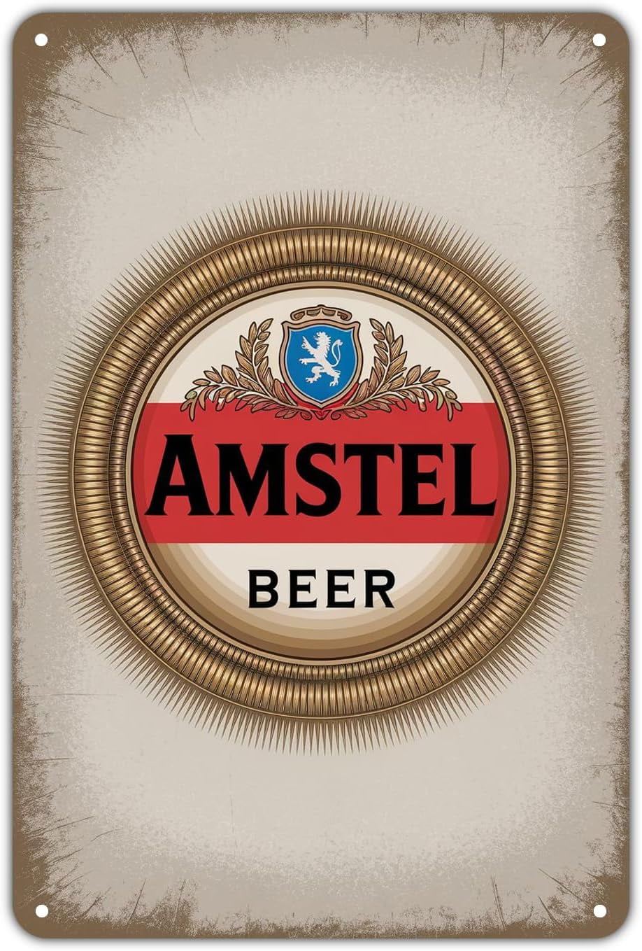 Amstel Beer tin sign, Vintage Amstel Lager Beer Metal Sign print ...