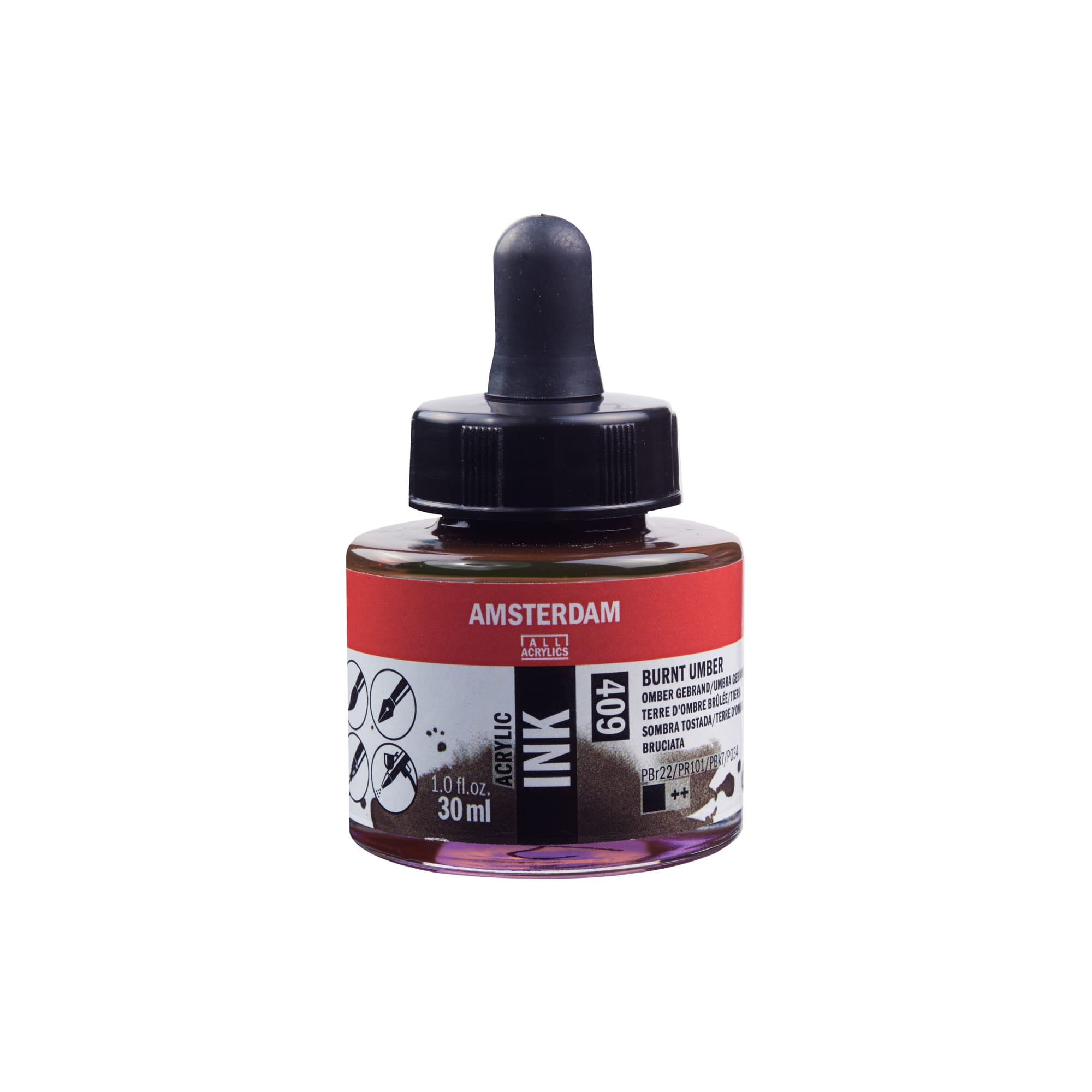 Amsterdam Acrylic Ink, 30ml, Burnt Umber - Walmart.com