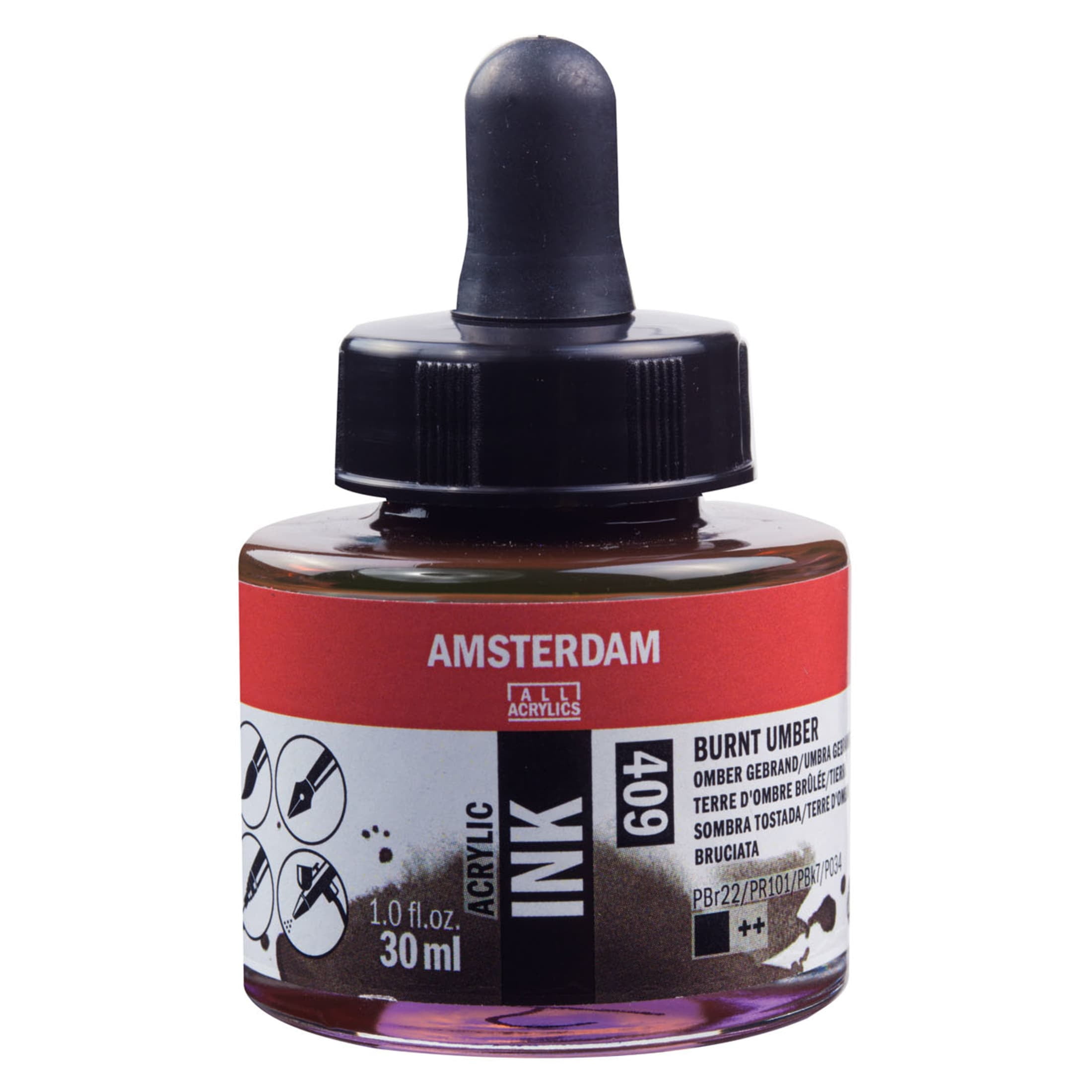 Amsterdam Acrylic Ink, 30ml, Burnt Umber - Walmart.com