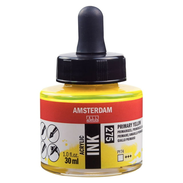 Amsterdam Acrylic Ink, 30ml, Primary Yellow - Walmart.com