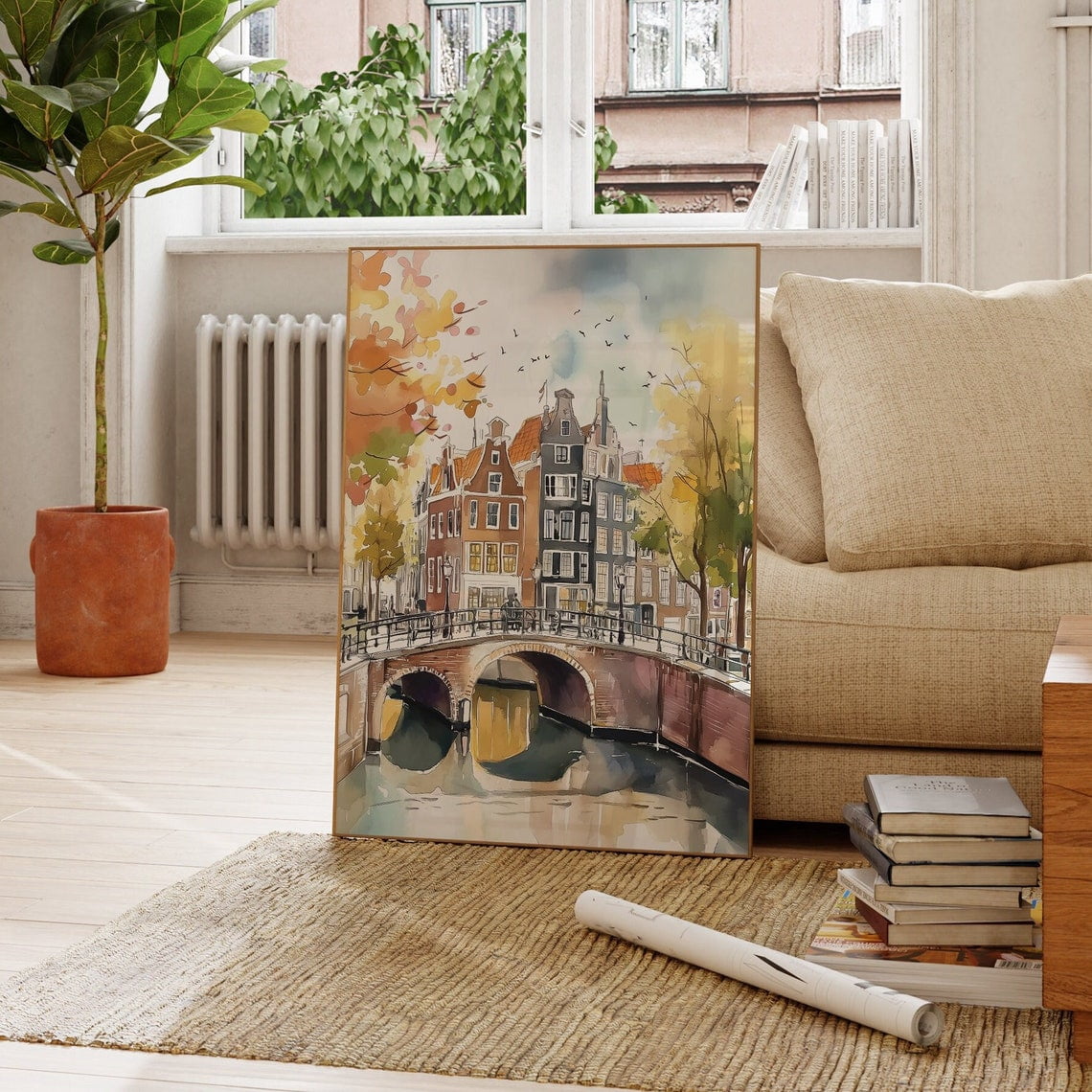 Amsterdam, Amsterdam Wall Art, Amsterdam Canals Poster, Netherlands ...