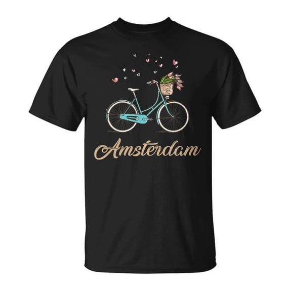 Amsterdam Bike Bicycle Netherlands Souvenir TShirt - Walmart.com