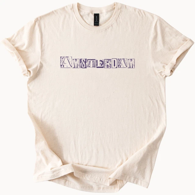 Amsterdam Block Letter Graphic T Shirt Distressed Amsterdam City Tee ...