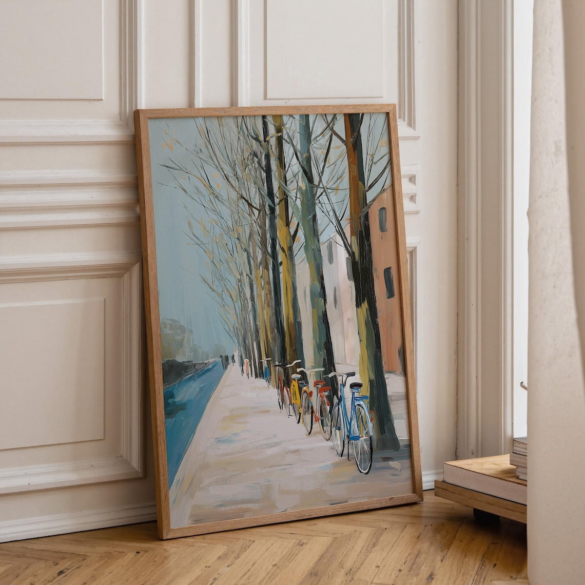 Amsterdam Canal Bicycle Impressionist European Street Scene Print ...