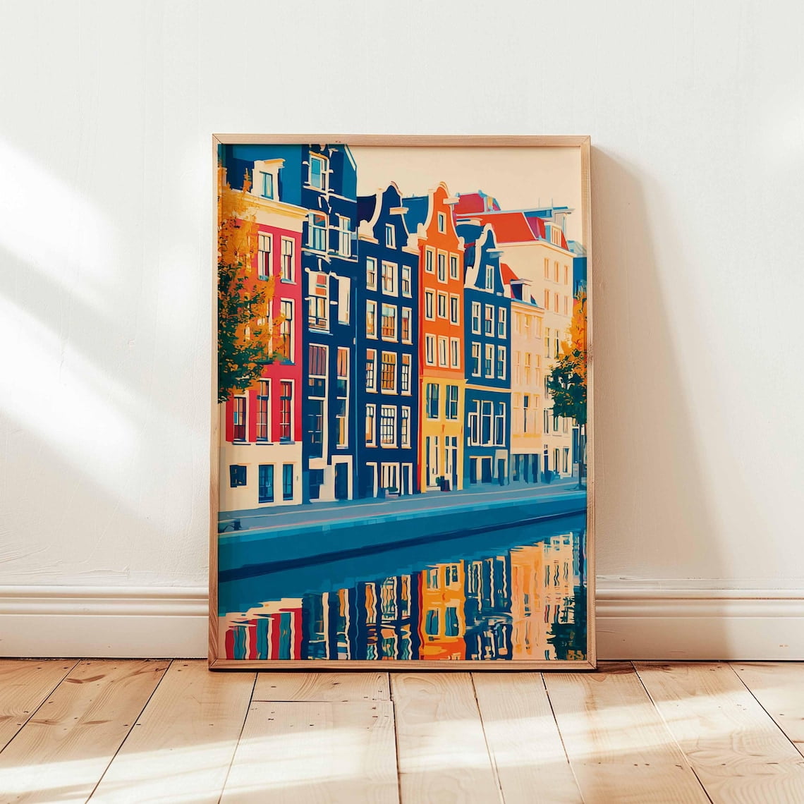 Amsterdam Canal Vintage Dutch Travel Poster Unframed Paper Print ...