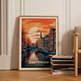 Amsterdam Cityscape Netherlands Travel Wall Art Unframed Paper Print ...