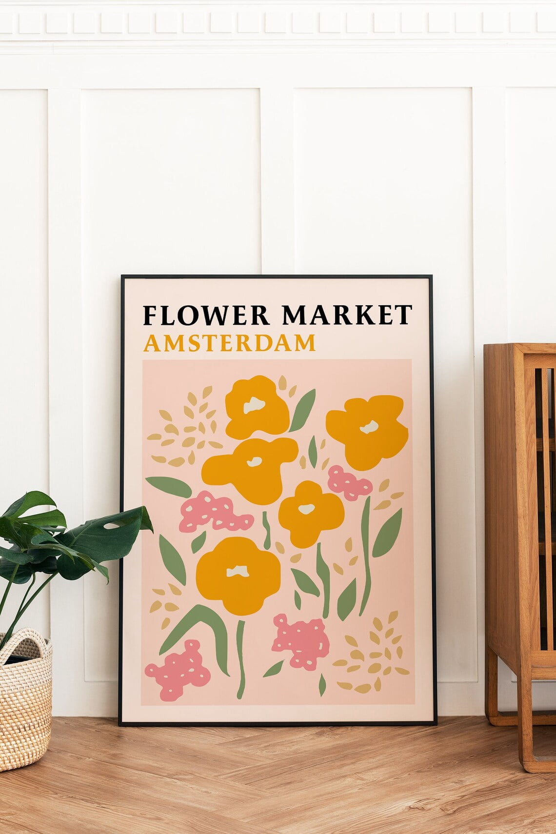 Amsterdam Flower Market Poster, Botanical Art Print, Unframed Paper ...