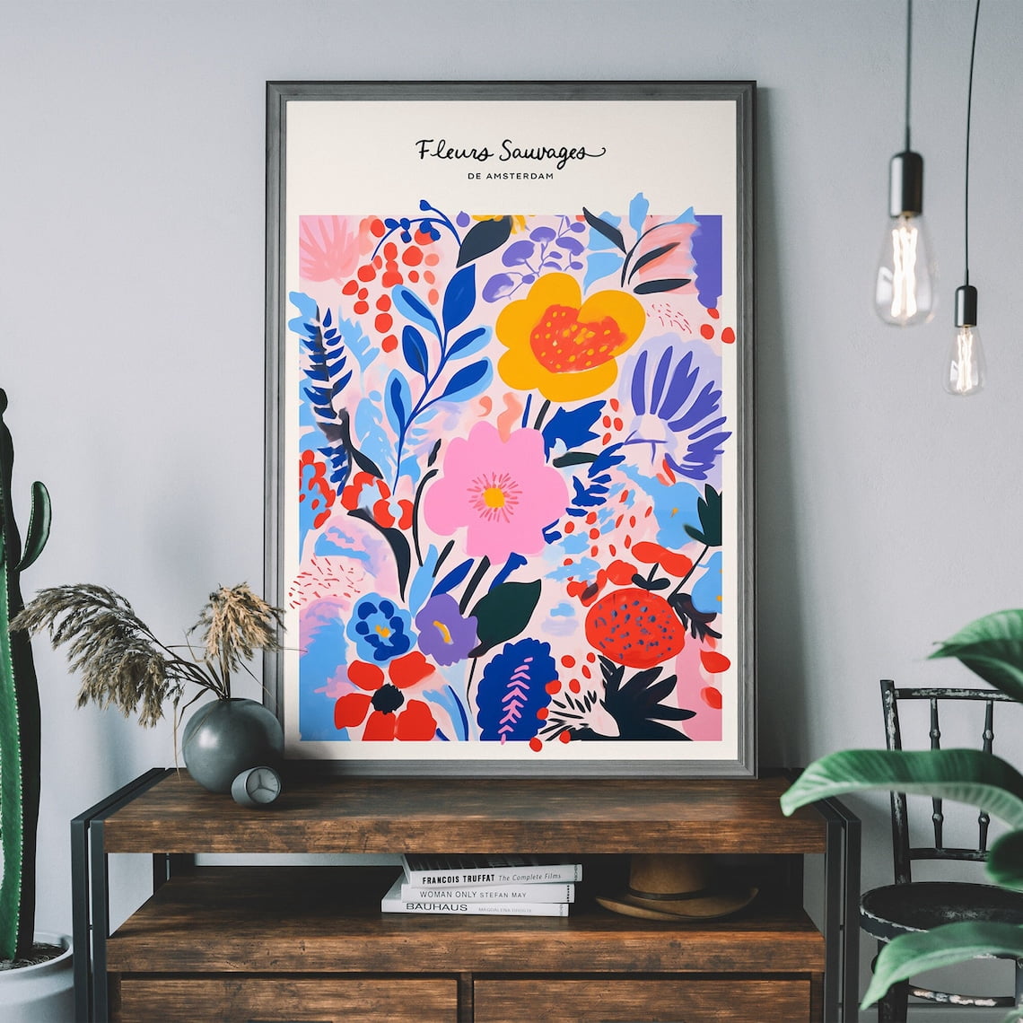 Amsterdam Flower Market Print, Retro Floral Poster, Unframed Paper ...