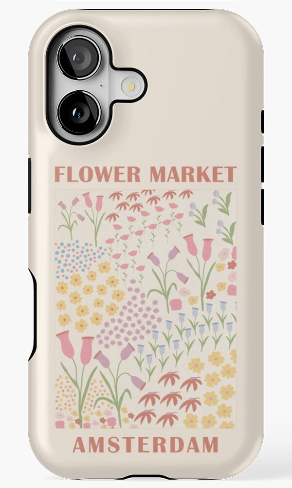 Amsterdam Flower Market Travel Scenery Floral Art Phone Case for iPhone ...
