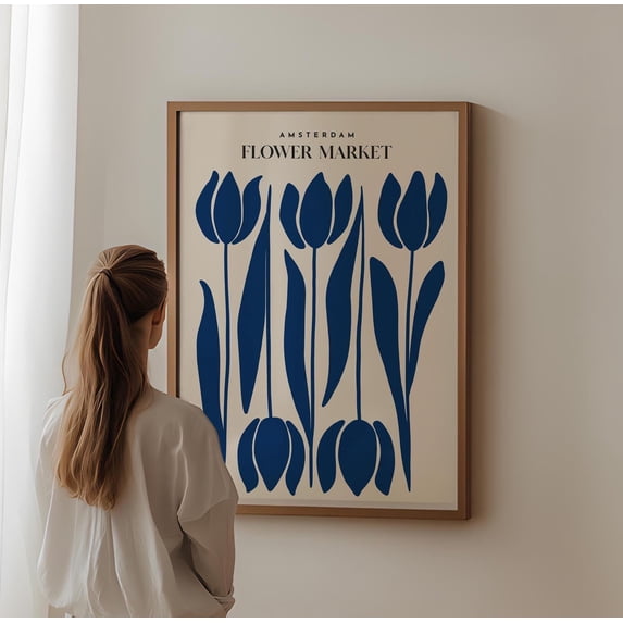 Amsterdam Flower Market Wall Art Able Poster Boho Botanical Poster ...