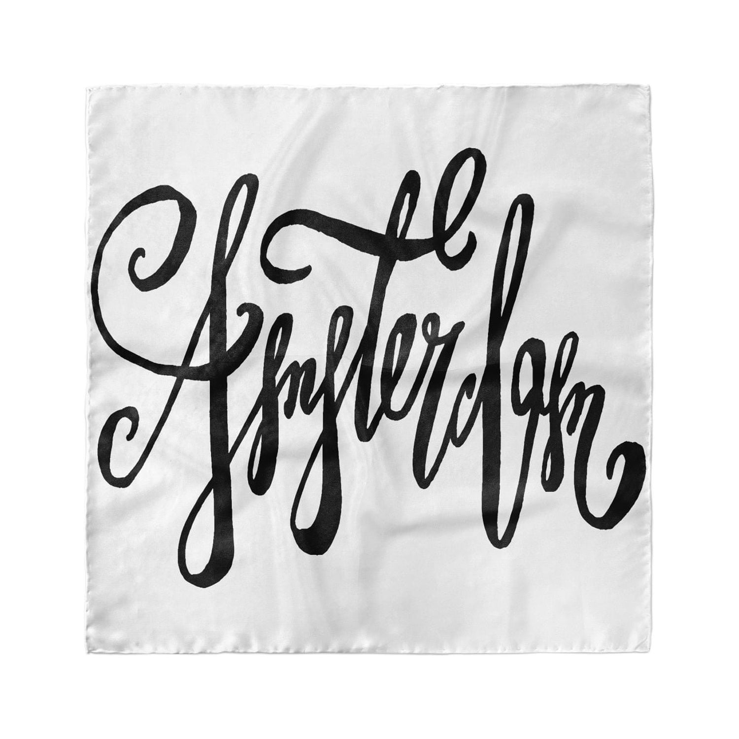 Amsterdam Head Scarf, Cursive Modern Typography, Head Wrap, 3 Sizes, by ...