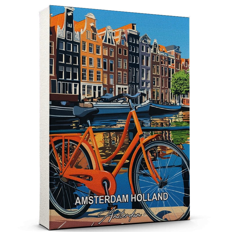 Amsterdam Holland Travel Canvas Wall Art – Amsterdam Canvas – A Scenic ...
