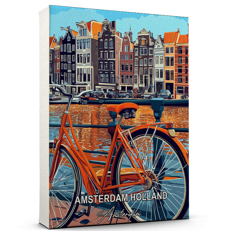 Amsterdam Holland Travel Canvas Wall Art – Amsterdam Canvas – Travel ...