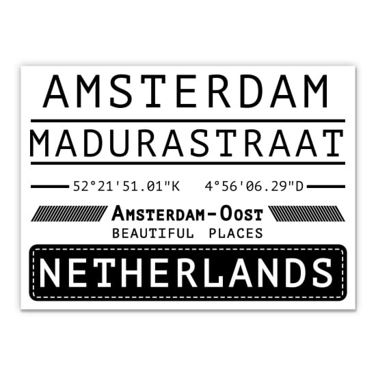 Amsterdam Netherlands - 5" Vinyl Sticker - For Car Laptop I-Pad ...
