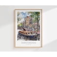 Amsterdam Netherlands Art Poster Canal Cruise Poster, Unframed Size ...