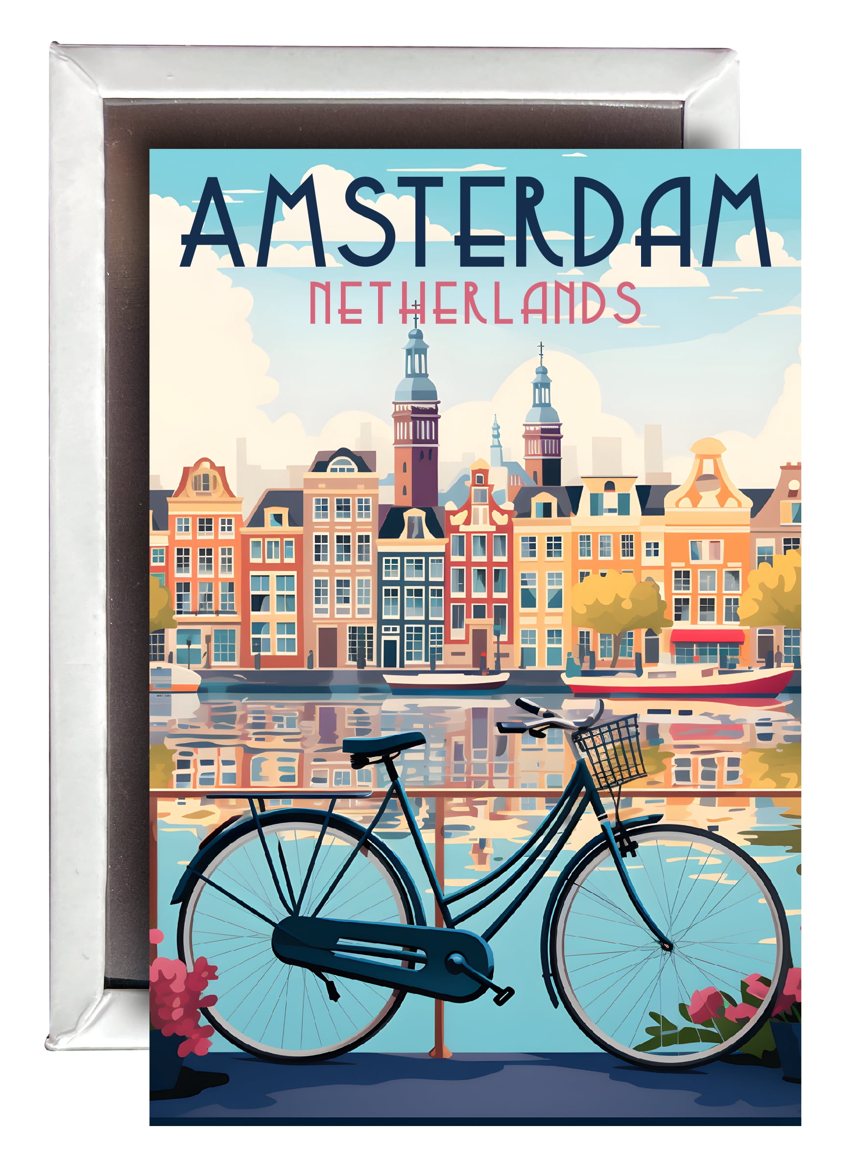 Amsterdam Netherlands Design A Souvenir 2x3-Inch Fridge Magnet (Single ...