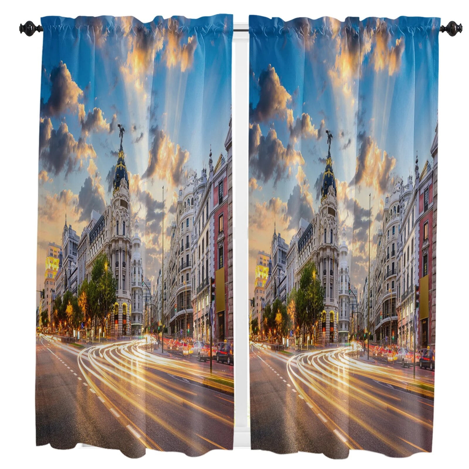 Amsterdam Netherlands European Vintage Window Curtains for Living Room ...
