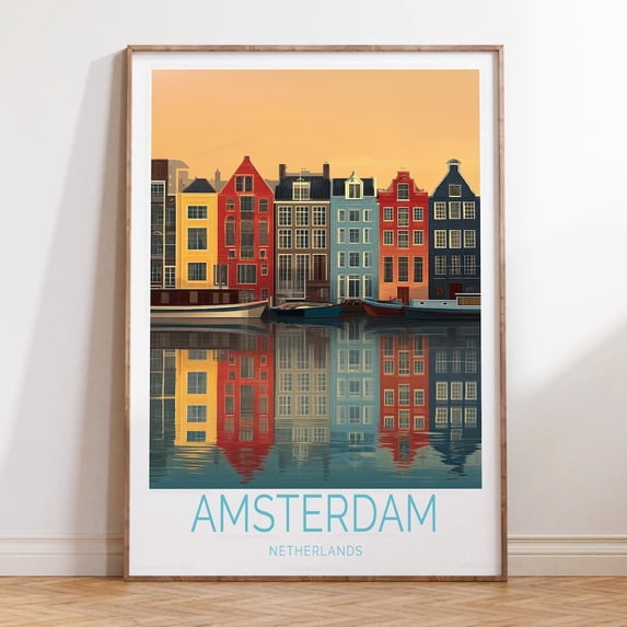 Amsterdam Netherlands Scenic Waterfront Print, Unframed Paper Print ...