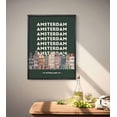Amsterdam Poster Dutch Canal Houses Wall Art Modern Architecture Print ...