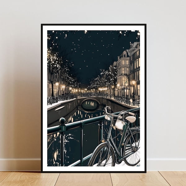 Amsterdam Poster, Holland Print, Netherlands Wall Art, Travel Poster ...