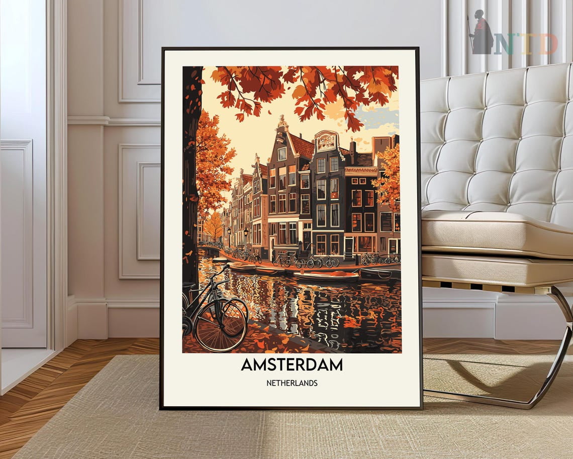 Amsterdam Print, Amsterdam Wall Art, Amsterdam Poster, Amsterdam Photo ...