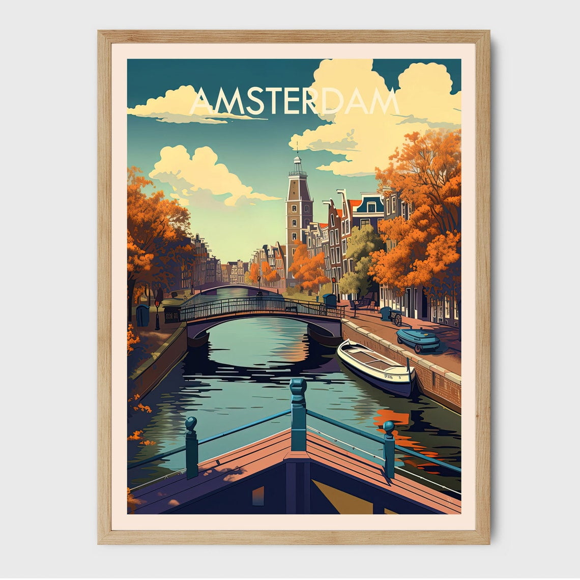 Amsterdam Print, Netherlands Wall Art, Giftable Art, Amsterdam Poster ...