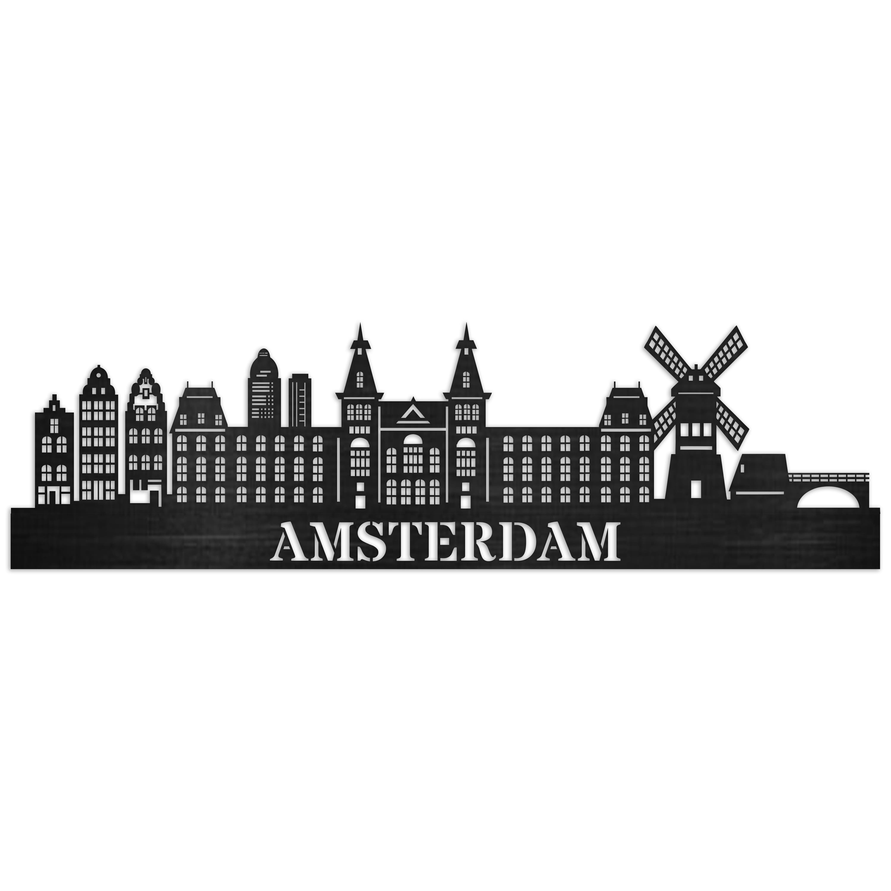 Amsterdam Skyline Hanging Wall Art Cityscape of Iconic Amsterdam ...