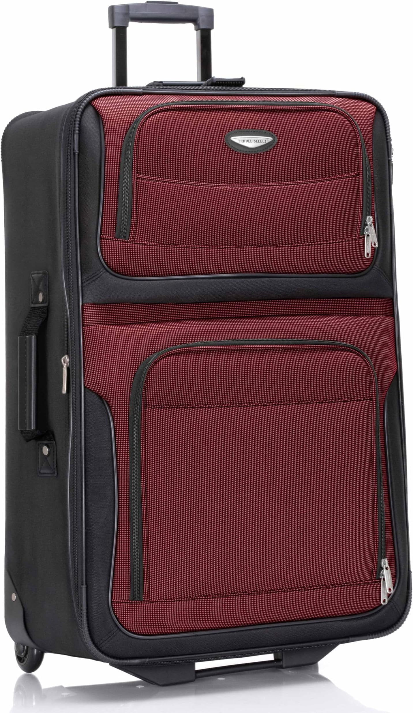 Amsterdam Softside Expandable Luggage with Rolling Wheels, Burgundy, 29 ...