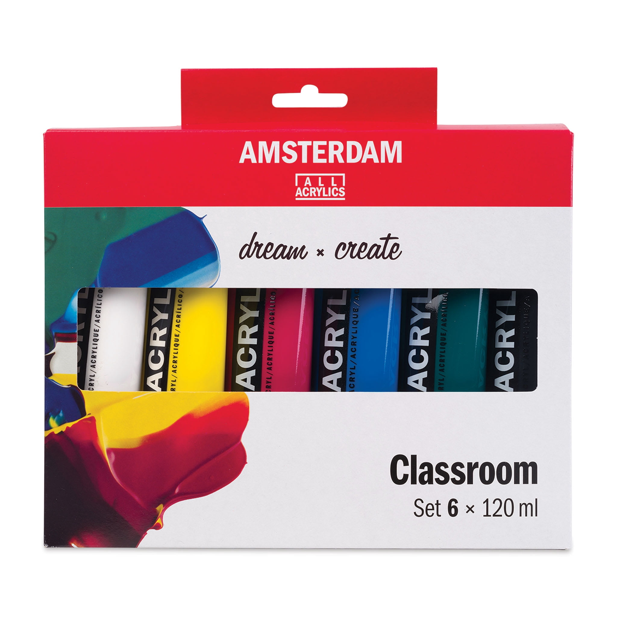 Amsterdam Standard Series Acrylics - Classroom Set of 6, Assorted ...