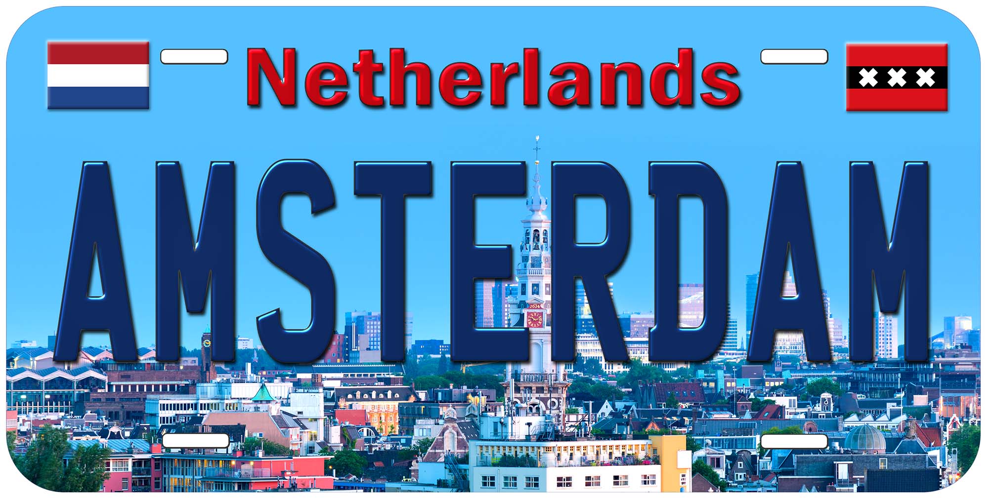 Amsterdam TAG01 Netherland Novelty Car Auto License Plate - Walmart.com