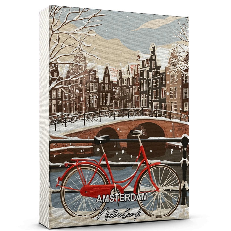 Amsterdam Travel Canvas Wall Art – Netherlands Canvas – Travel-Inspired ...