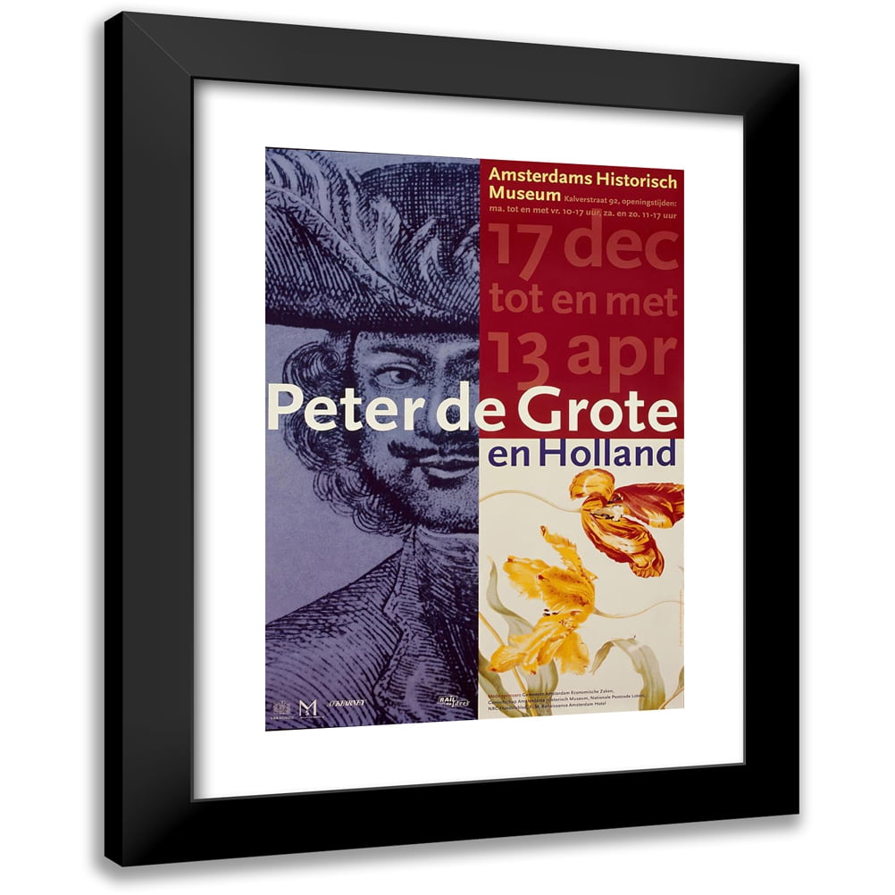 Amsterdam UNA 18x24 Black Modern Framed Museum Art Print Titled ...