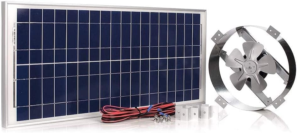 Amtrak Solar 12-Inch 50W Solar Attic Fan with Thermostat, Made in USA ...