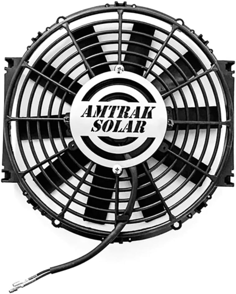 Amtrak Solar 12" Powerful Attic Exhaust Fan - Silent Operation, Energy ...