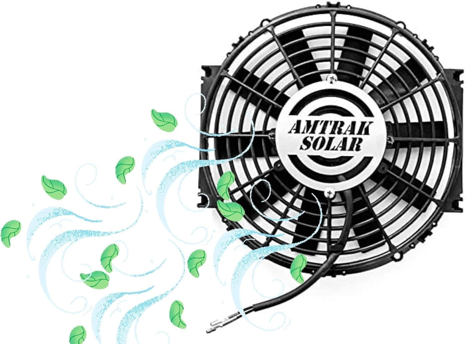 Amtrak Solar 12" Powerful Attic Exhaust Fan - USA-Made Solar Ventilator ...